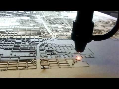 Laser Cutting City Street Maps
