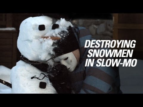 Destroying Snowmen In Slow Motion