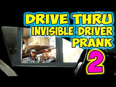 Part 2 of the Drive Thru Invisible Driver Prank