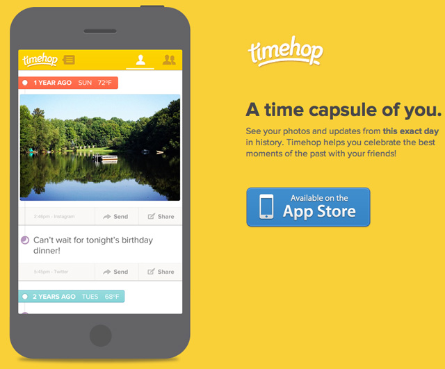 Timehop, Online Activity Time Capsule From This Exact Day in History