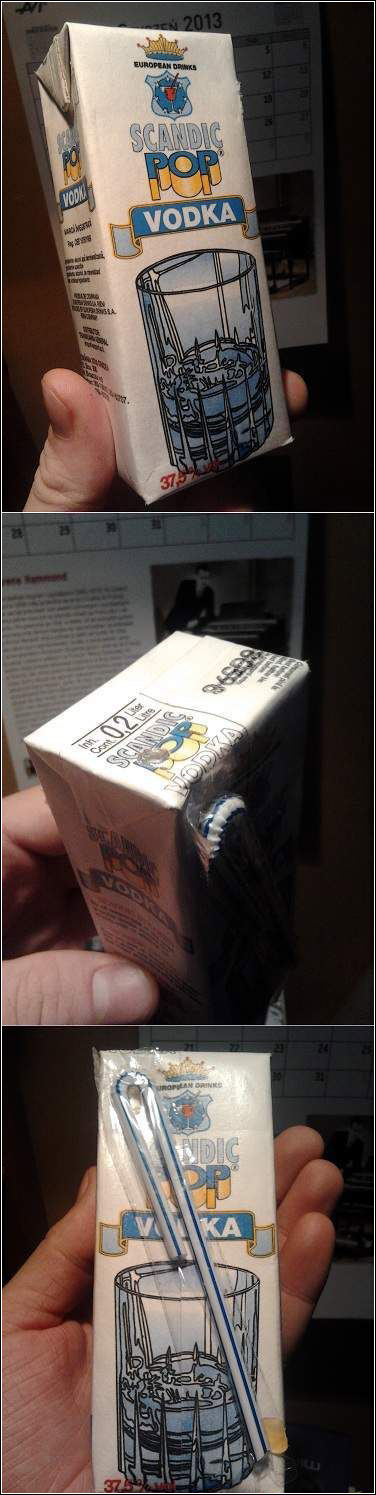 Vodka Packaged in a Juice Box