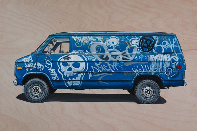 Van Paintings Inspired by Real Vans Seen in Queens and Brooklyn