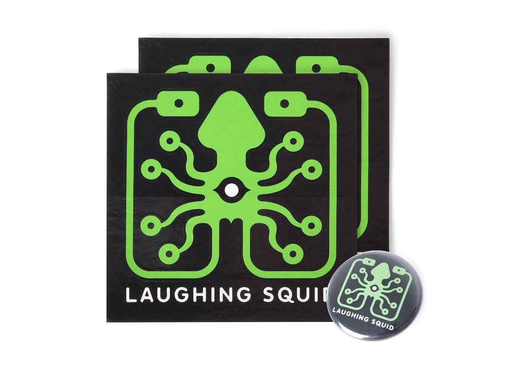Laughing Squid Stickers and Button Pack
