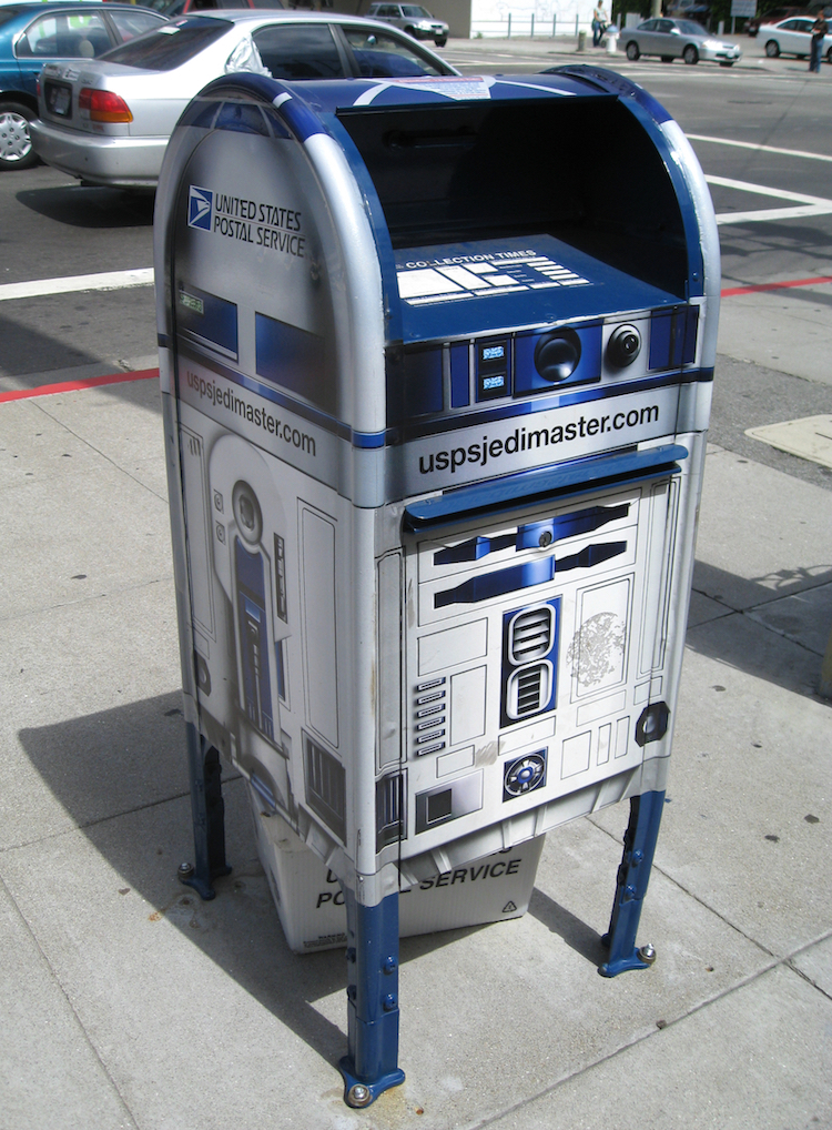 R2-D2 Mailbox, USPS Jedi Shipping & Mailing Master