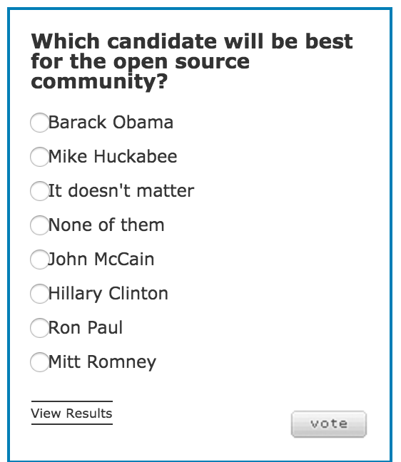 Who Is The Best Presidential Candidate For Open Source?