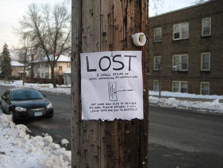 Lost Contact Info Sign