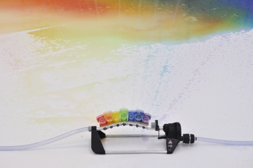 Liquid Rainbow, A Garden Sprinkler That Sprays Rainbows