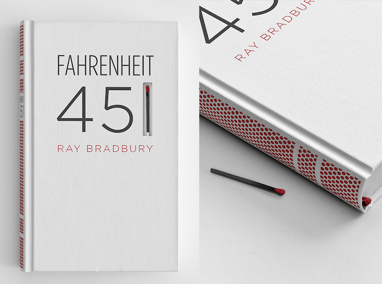 A Unique 'Fahrenheit 451' Book Cover With a Match and Striking Paper ...