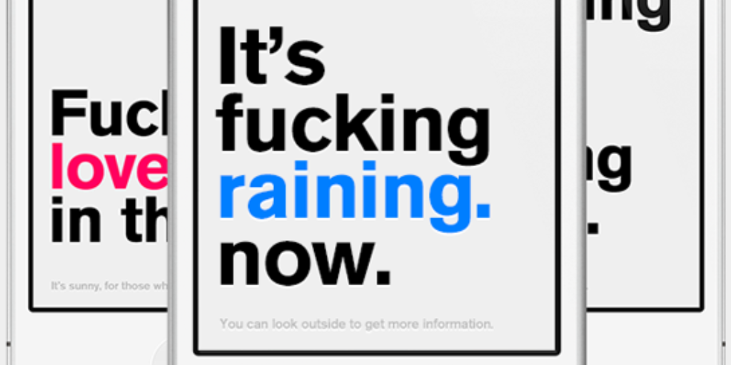 Authentic Weather, A Brutally Honest Weather App