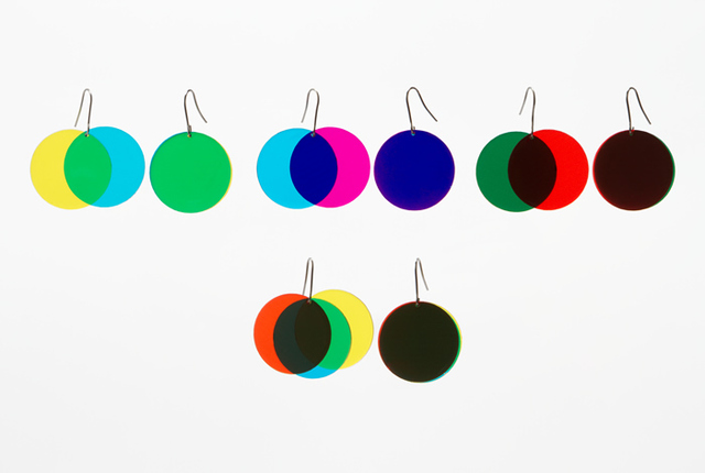 Earrings Made of Transparent Layers of Color and Texture Create Fun ...