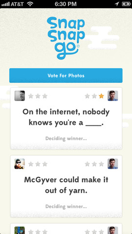 Snap, Snap, Go!, A Picture Association Game For iOS Similar to 'Cards ...