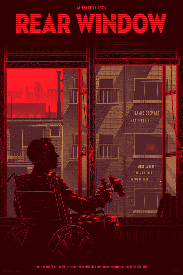 Rear Window, Art Prints by Kevin Tong Based on Alfred Hitchcock's 1954 ...