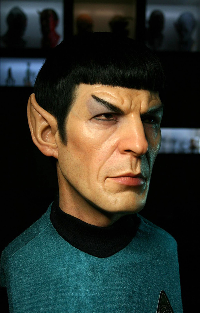 Realistic Sculpture of Leonard Nimoy as Spock From 'Star Trek'