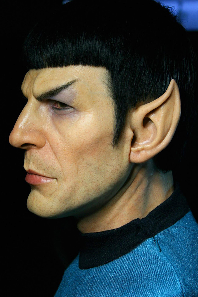 Realistic Sculpture of Leonard Nimoy as Spock From 'Star Trek'