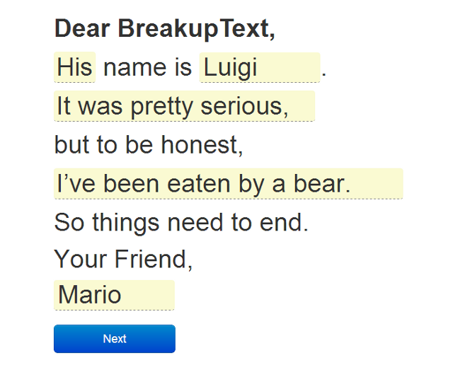 BreakupText, A Simple Way to Break Up Via Text Message