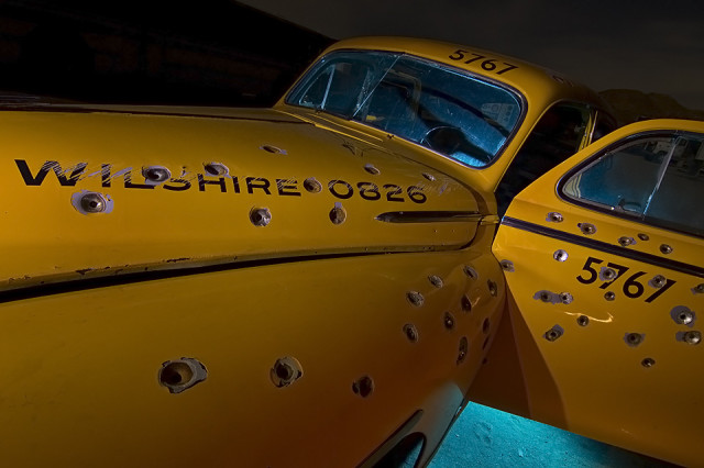 Paul's Junkyard, Night Photos of a Salvage Yard for Movie Prop Vehicles ...
