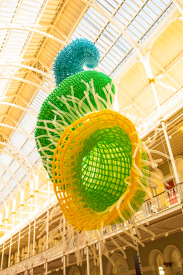 Pisces, Giant Double Helix Sculpture Made of 10,000 Balloons