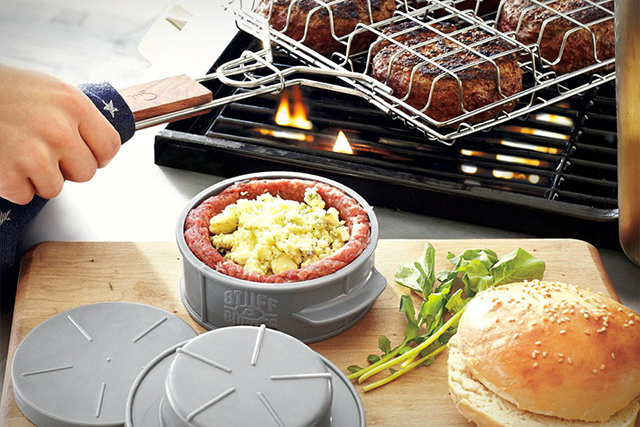 Stuff-A-Burger Press Makes It Easy To Create Stuffed Burgers