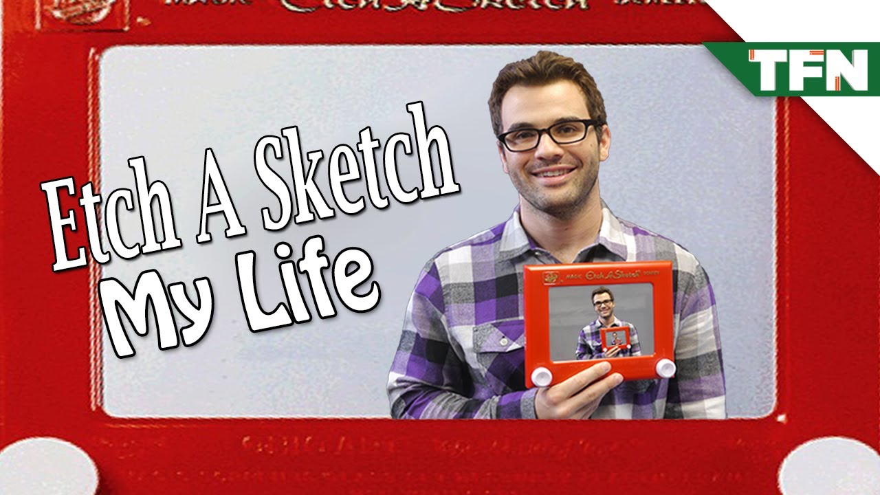 A Man Tells His Life Story While Drawing it Out on an Etch A Sketch