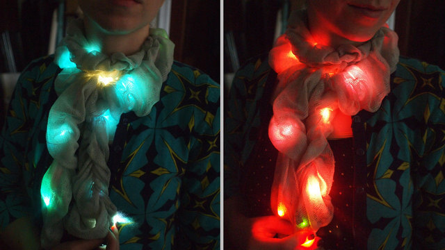 How to Make a Color-Changing LED Chameleon Scarf