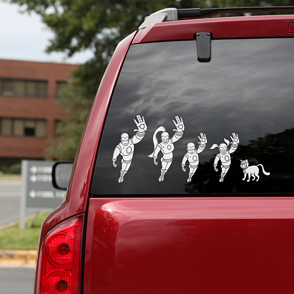 Marvel Superhero Family Car Decals