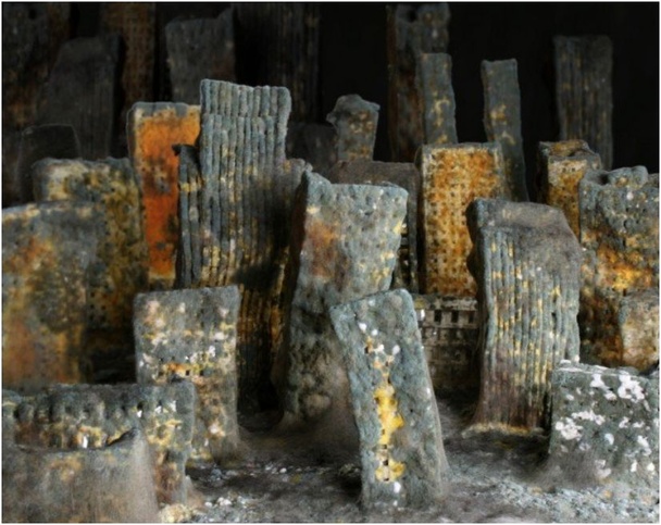 A City of Bread Slowly Decomposing Over 6 Months