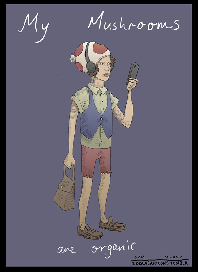 Super Mario Bros. Characters Reimagined as Hipsters