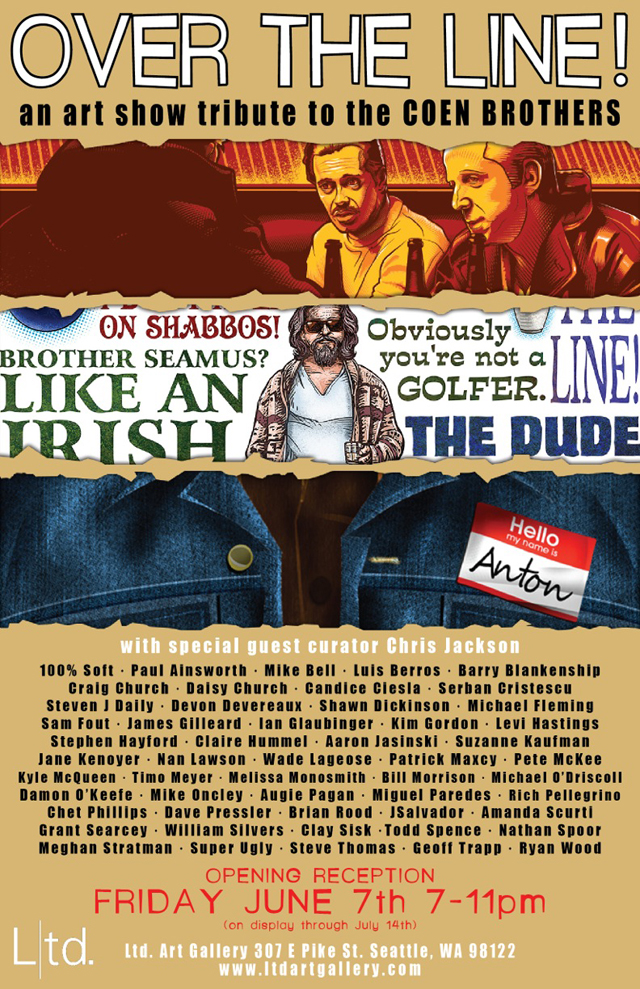 Over The Line, An Art Show Tribute to the Coen Brothers at Ltd. Art ...