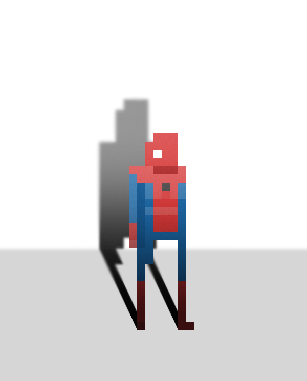 Simplistic Pixel Art of Superheroes and Supervillains