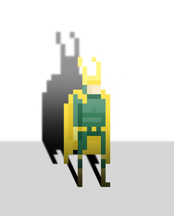 Simplistic Pixel Art of Superheroes and Supervillains