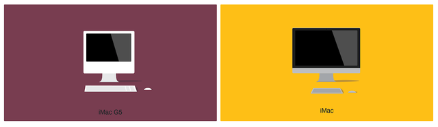 History of Mac, Minimalist Illustrations of Mac Computers