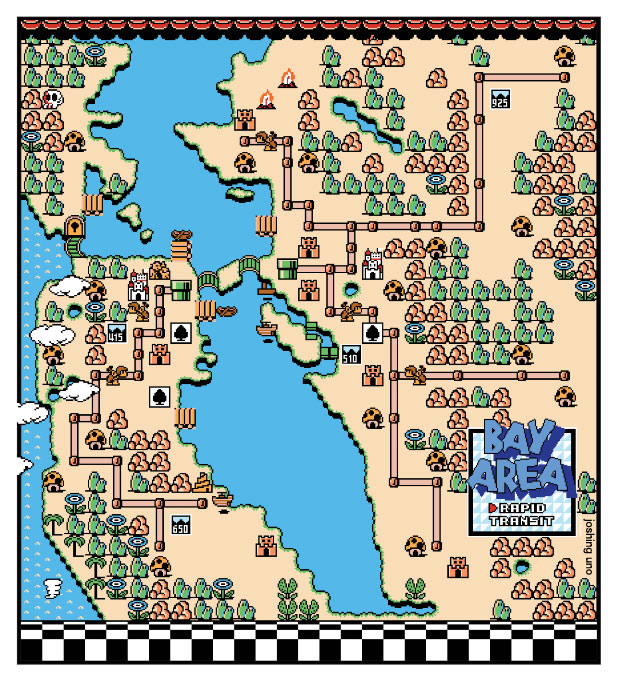 Overworld, A Super Mario Bros. 8-bit BART Map