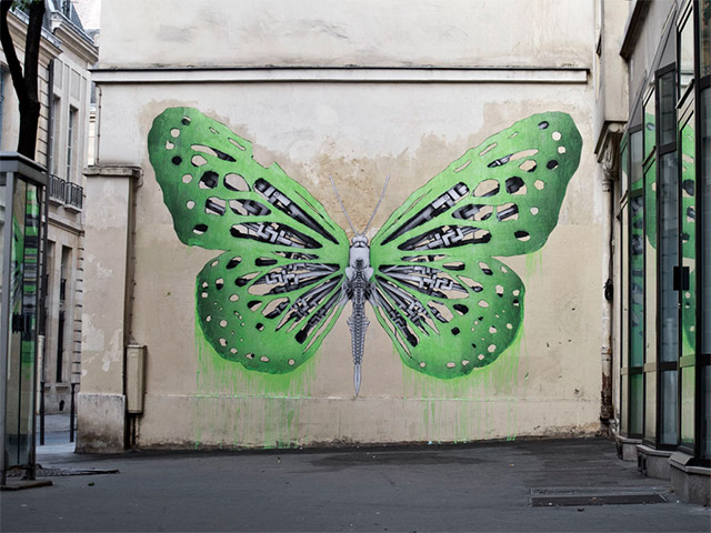 Weaponized Nature Street Art by Ludo