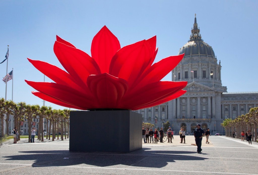Breathing Flower, A Giant Kinetic Sculpture of a Lotus Flower