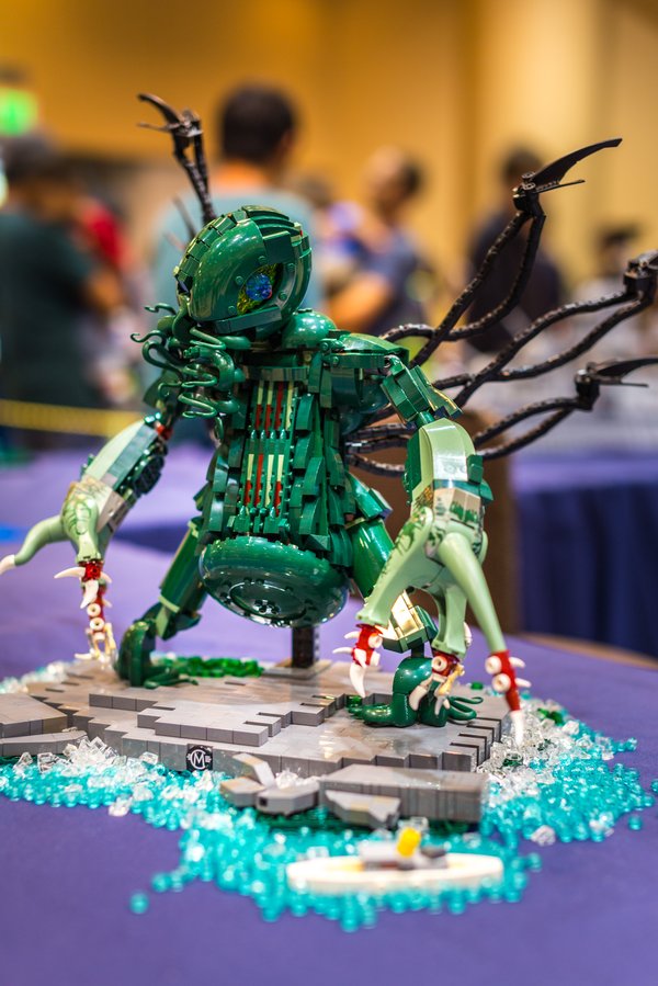 The Madness From the Sea, A Custom Cthulhu Statue Made of 1,400 LEGO Bricks