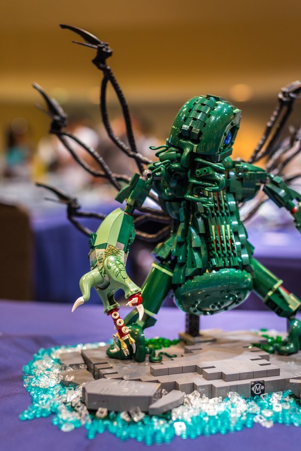 The Madness From the Sea, A Custom Cthulhu Statue Made of 1,400 LEGO Bricks
