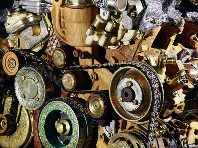 Incredible Mercedes Engine Replica Handcrafted by Moroccan Artisans ...
