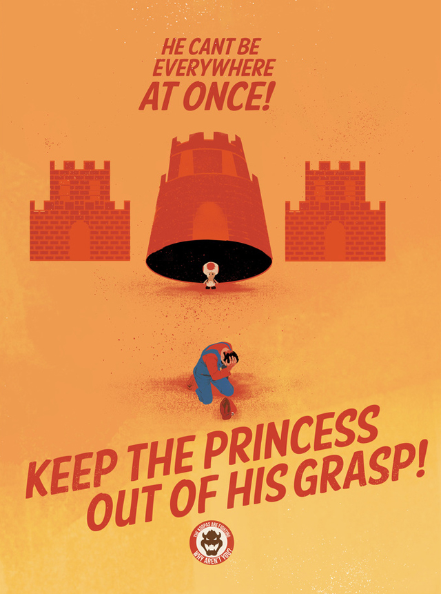 Super Mario Bros. Themed World War II Propaganda Posters