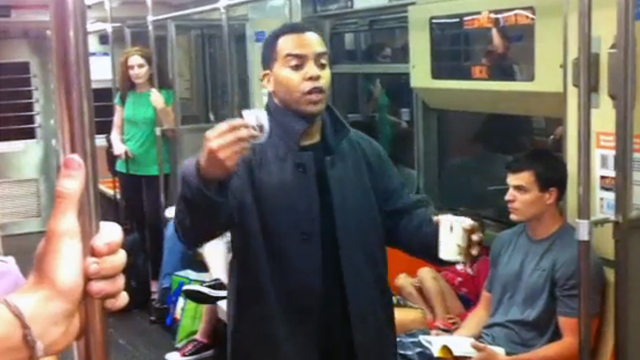Panhandler Pranks Entire Subway Car by Bragging About His Successful Life