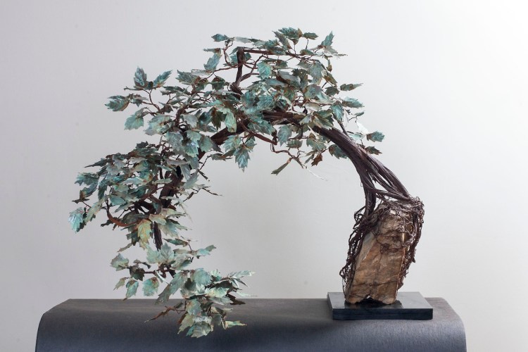 Lifelike Metal Bonsai Tree Sculptures by Kevin Champeny