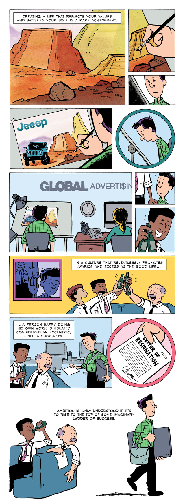 Bill Watterson's 'Advice on Life' Speech Illustrated in Comic Form