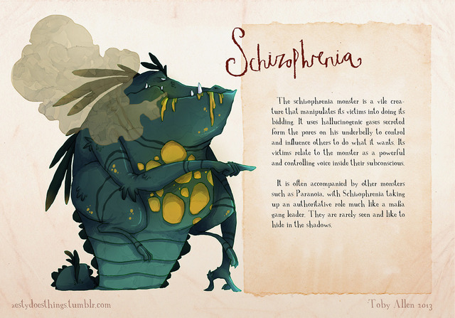 Real Monsters, Psychological Conditions Illustrated as Monsters