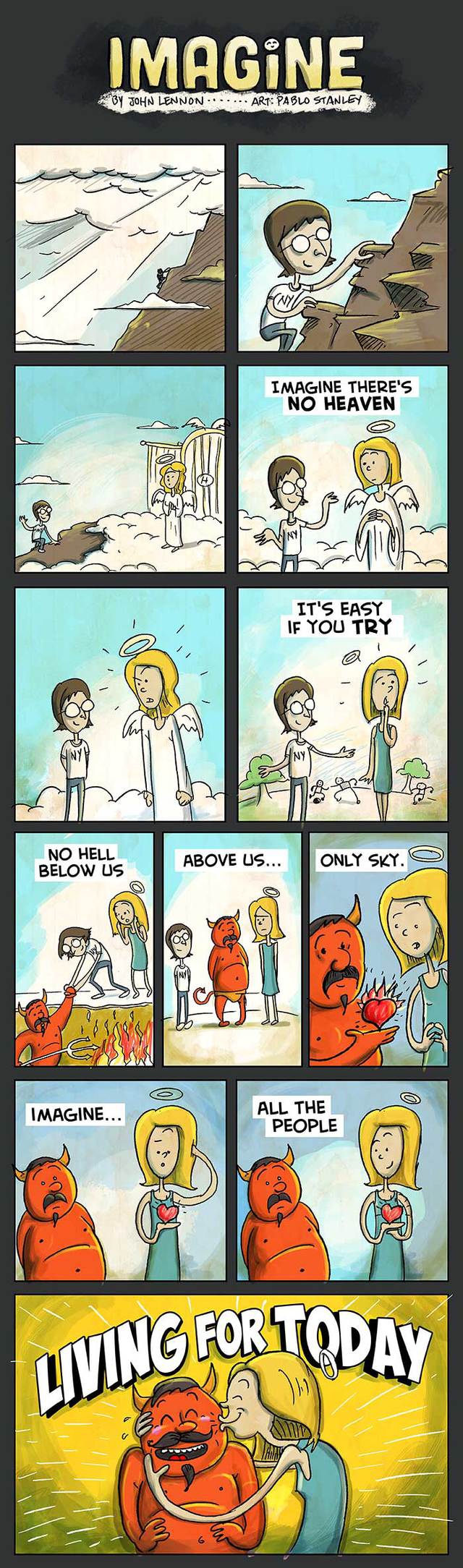 John Lennon's 'Imagine' Illustrated in Comic Form