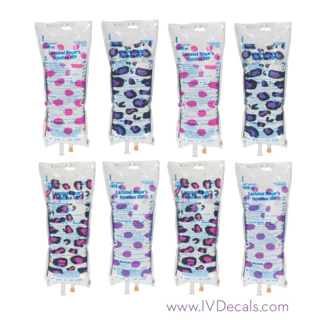 IV Decals, Whimsical Decorative Stickers for Hospital IV Bags