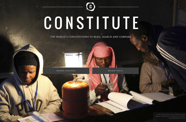 Constitute, New Online Tool For Exploring the World's Constitutions