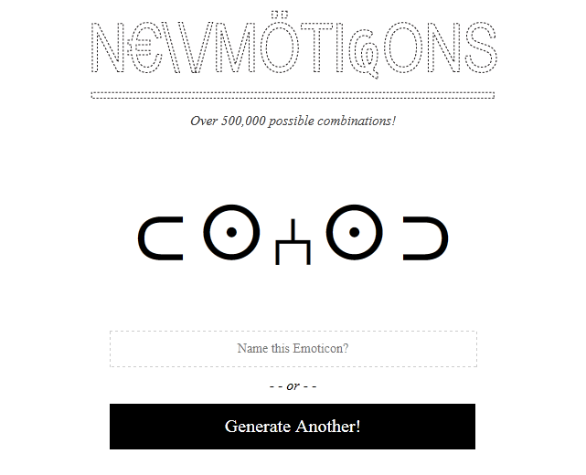Newmoticons, A Unique Emoticon Generator