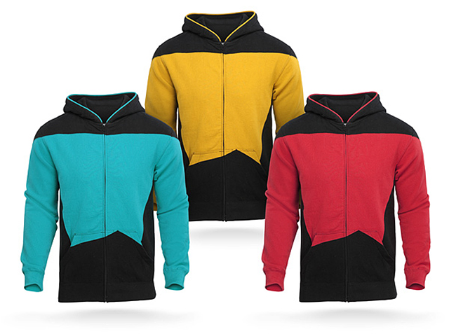 Star Trek: The Next Generation Uniform Tops as Hoodies