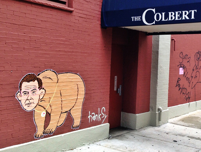 Hanksy Answers Stephen Colbert's Street Art Challenge For Banksy by ...