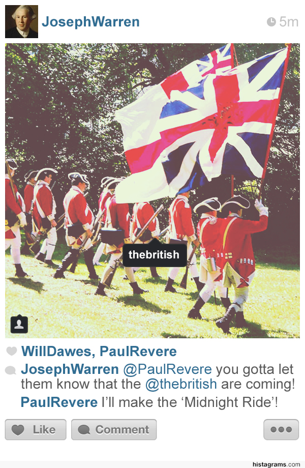 Histagrams, Major Historical Events Depicted as Instagram Posts