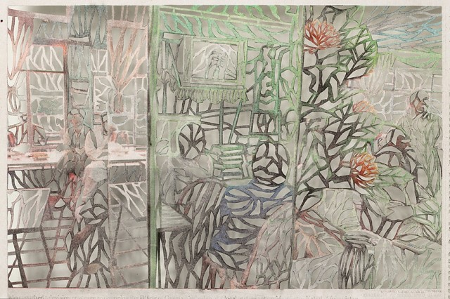 Kenosis, Intricate Designs Cut Into New York Times Newspapers